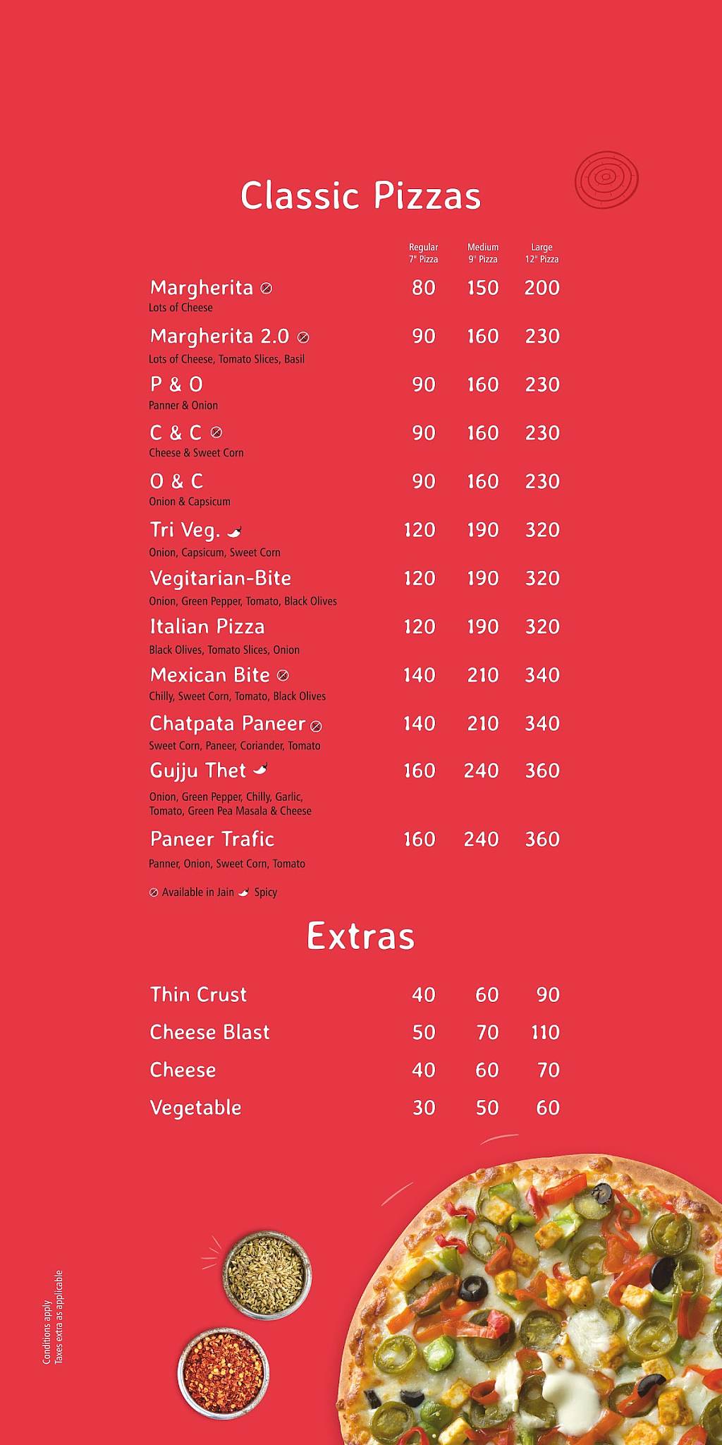 Menu at The D Pizza, Vapi