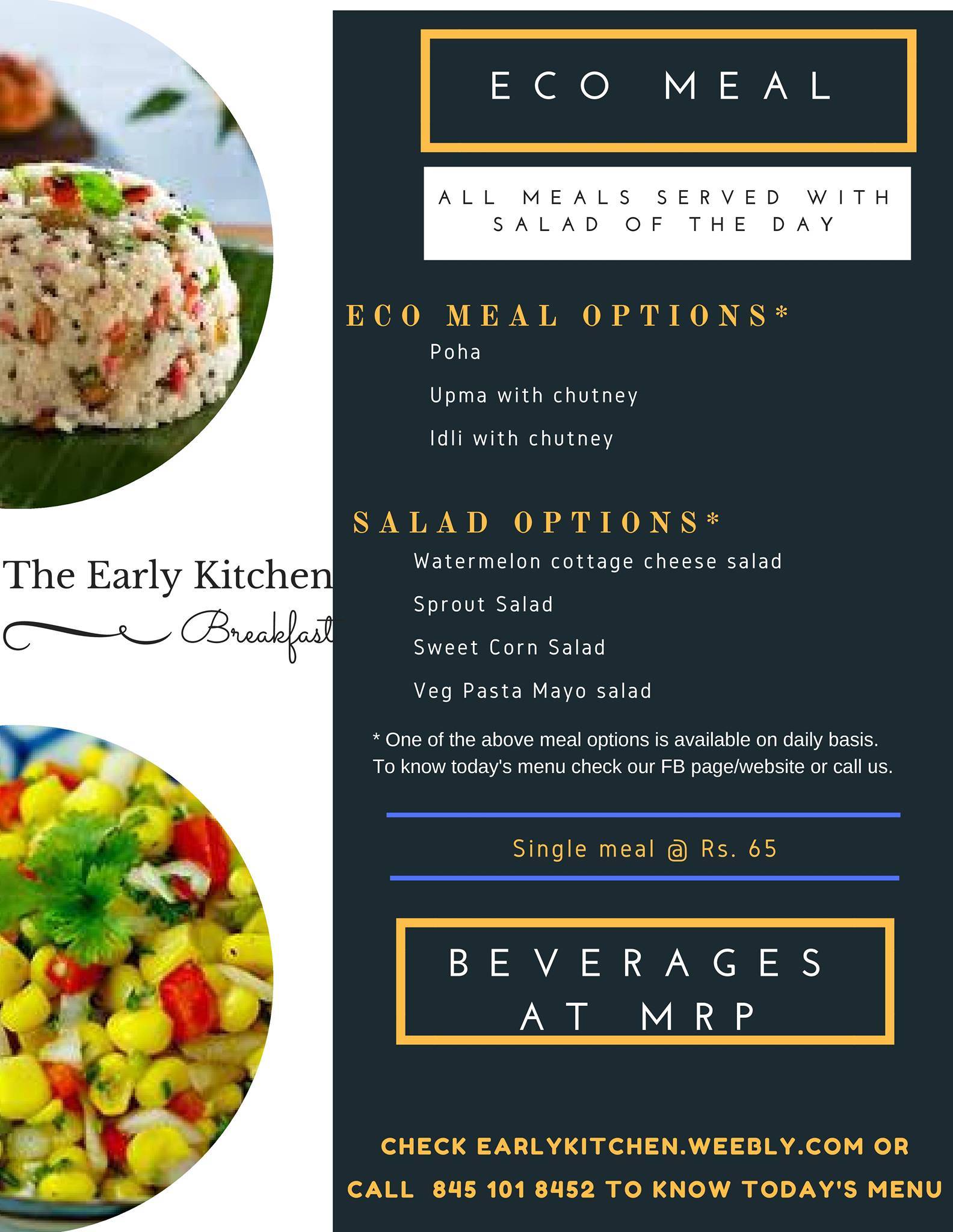 Menu at The Early Kitchen, Navi Mumbai, Navi Mumbai (New Mumbai)