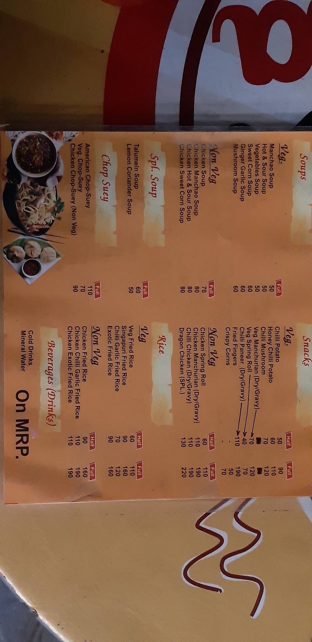Menu at The Fat Panda, New Delhi
