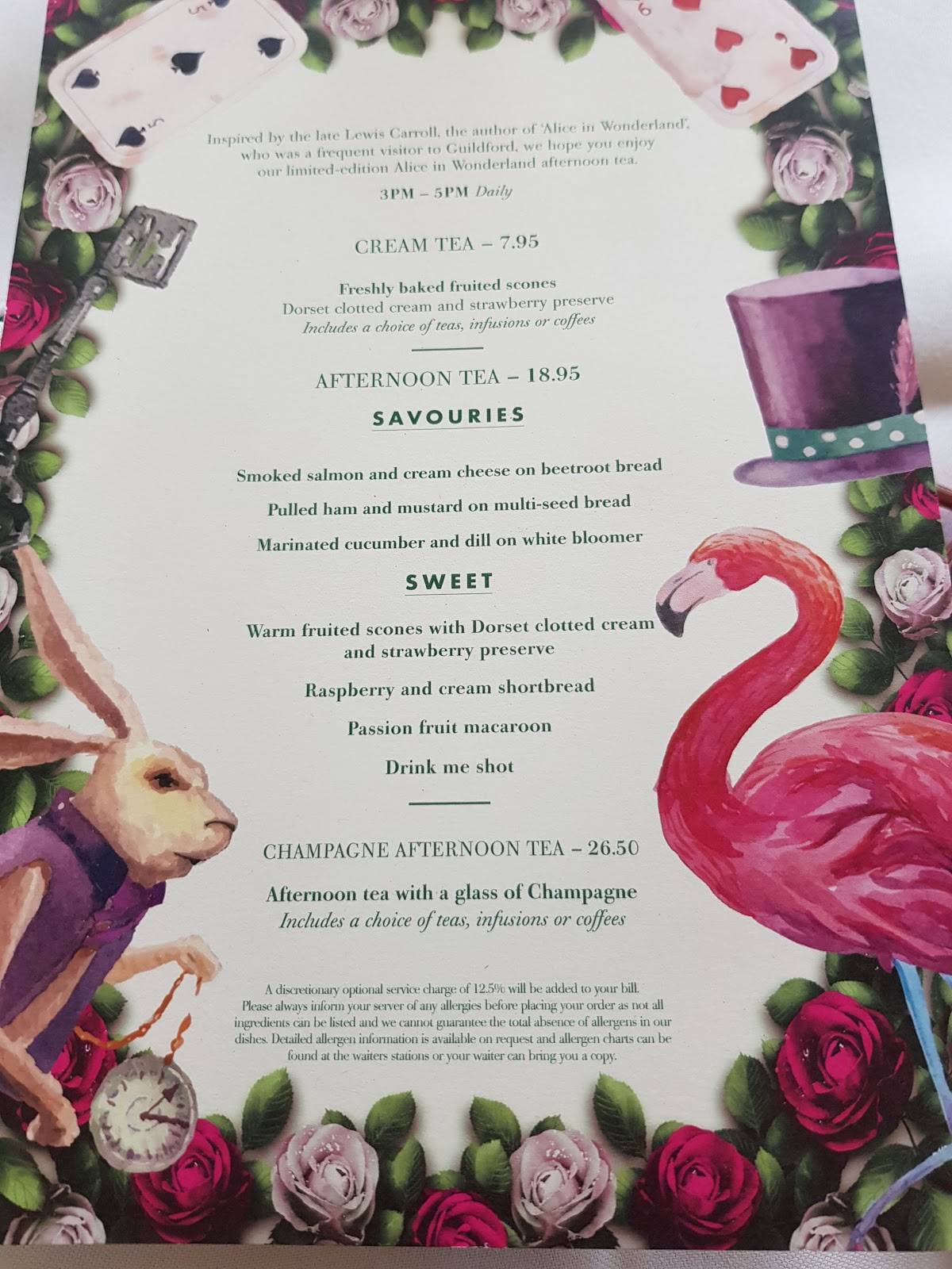 Menu at The Ivy Castle View restaurant, Guildford