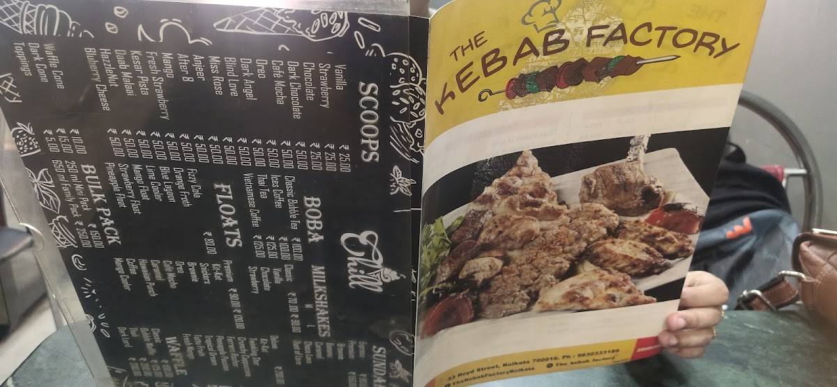 Menu at The Kebab Factory, Kolkata