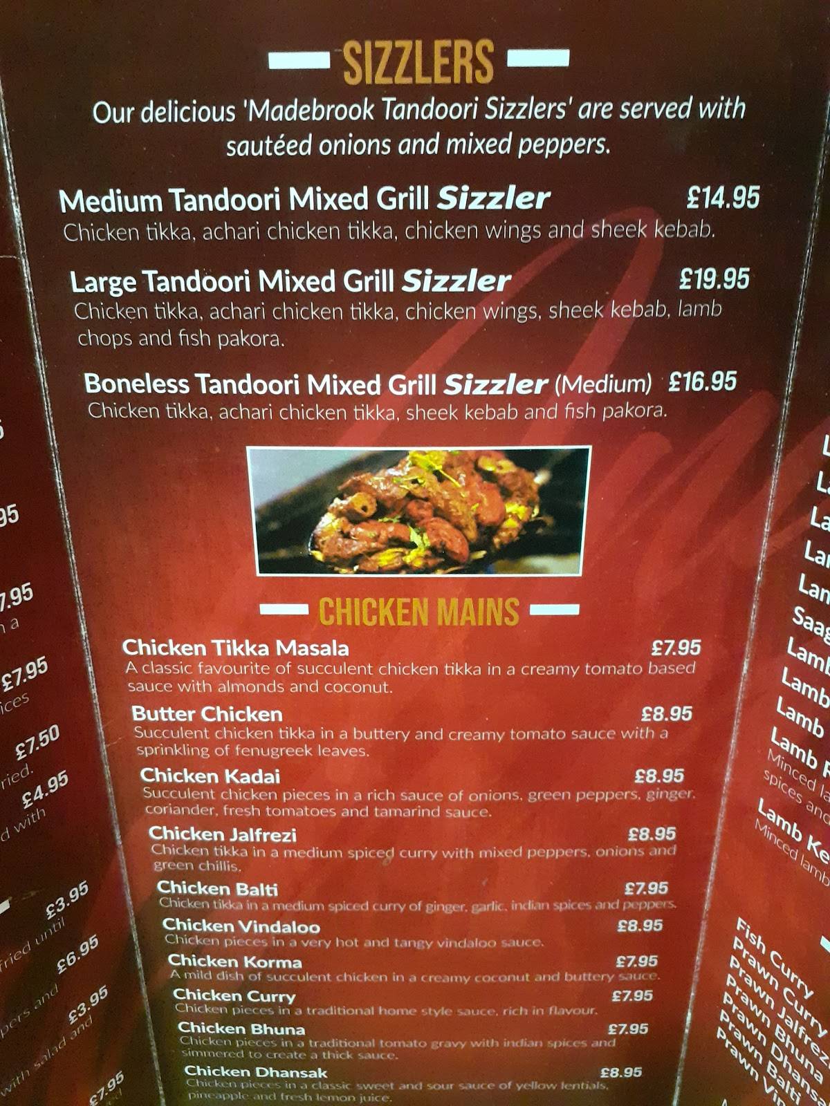 Menu at The Madebrook Carvery restaurant, Telford, Madebrook House