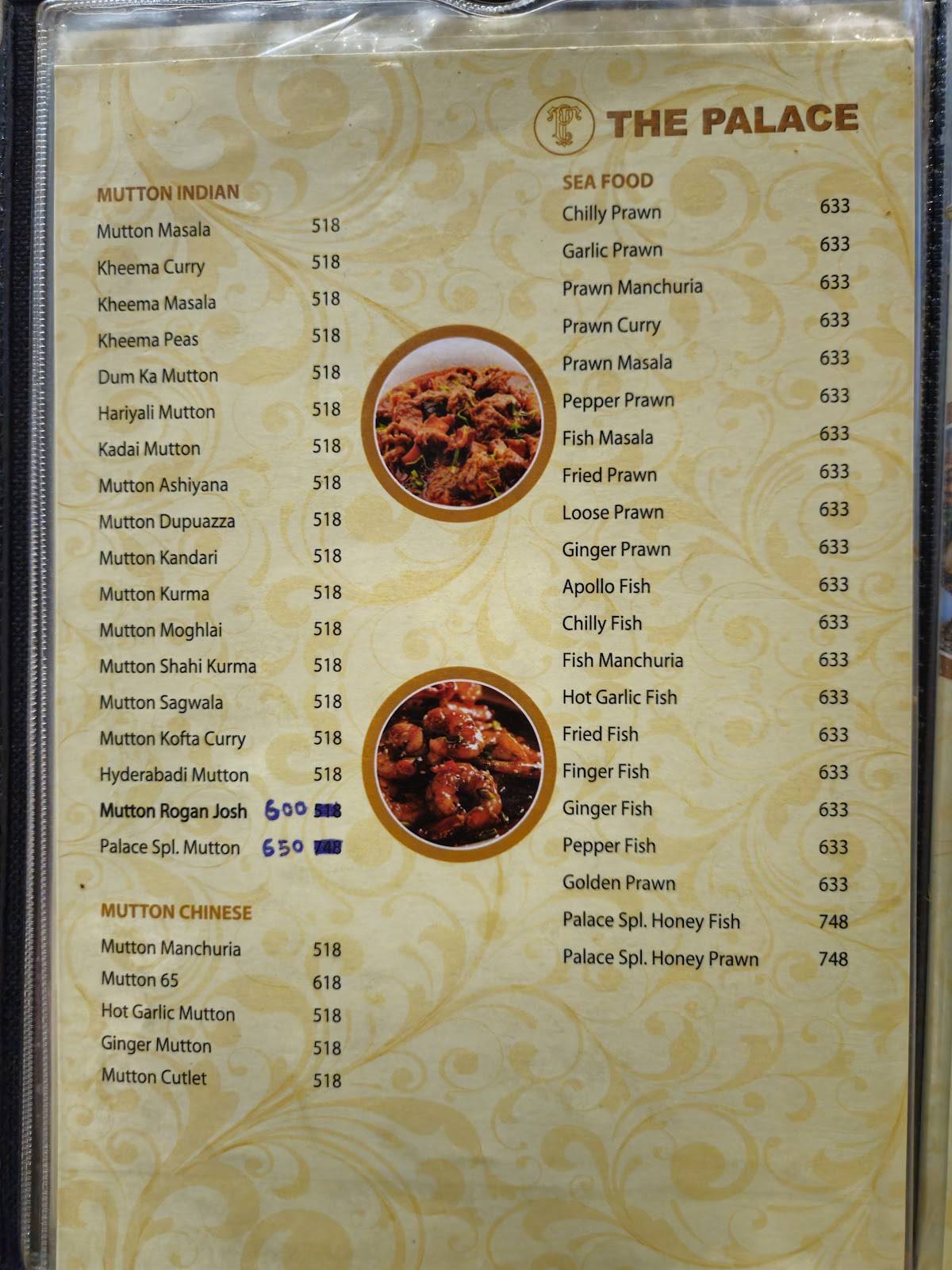 Menu at The Palace Hotel NH9, Rudraram