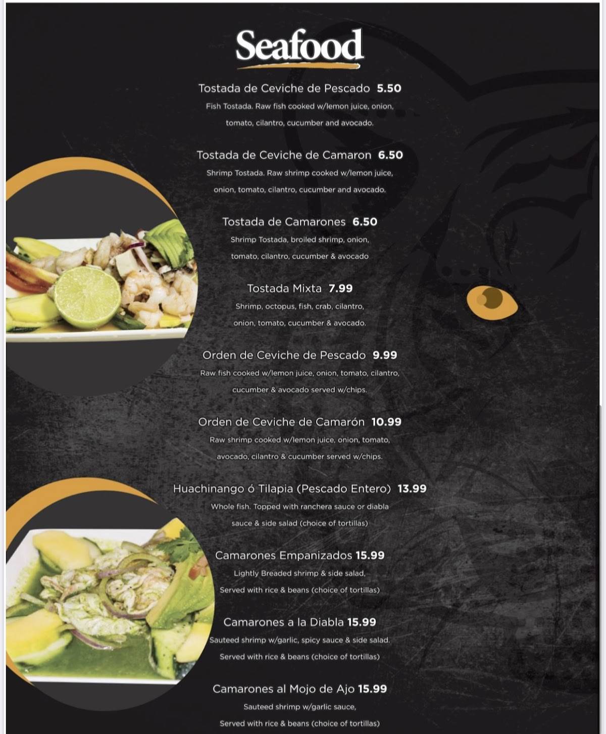 Menu at The Safari Restaurant, Dinuba