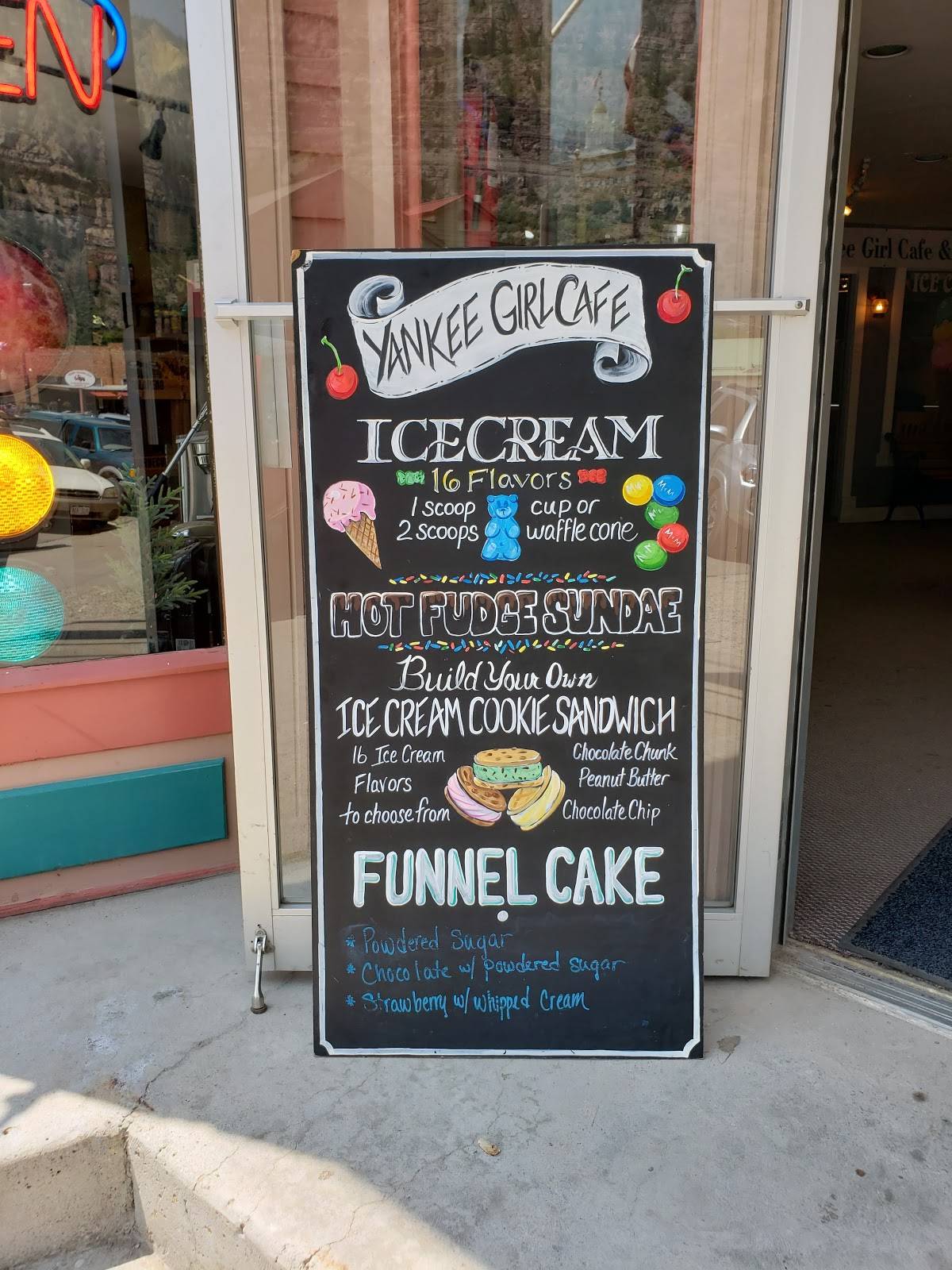 Menu at The Yankee Girl Cafe, Ouray