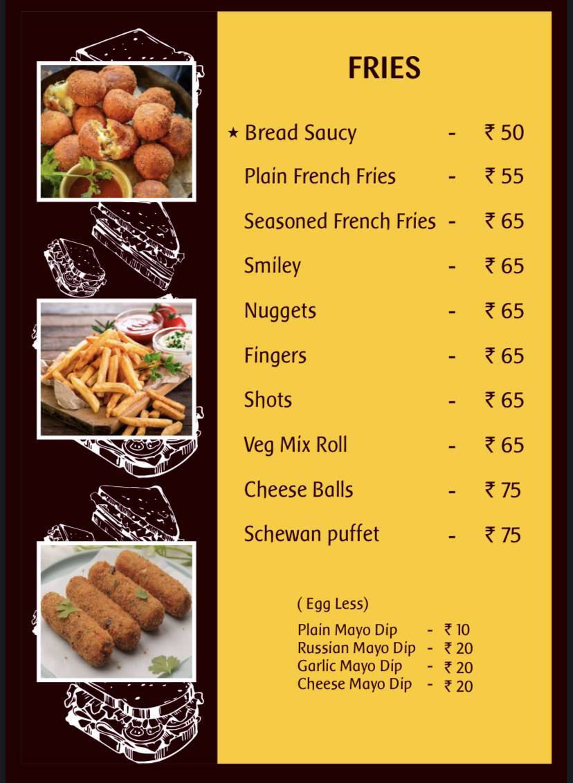 Menu at Triple c cafe, Coimbatore