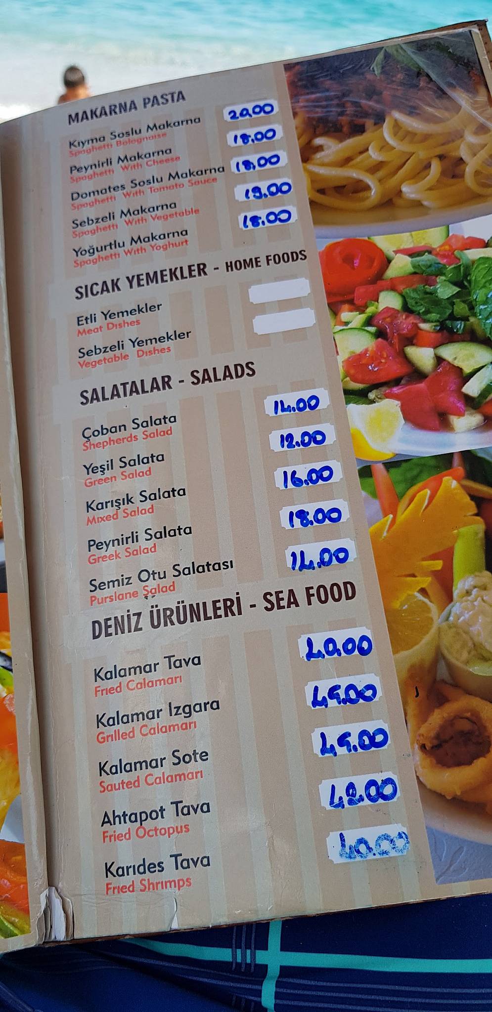 Menu at Tuna Restaurant& Bungalow Evleri, Turkey