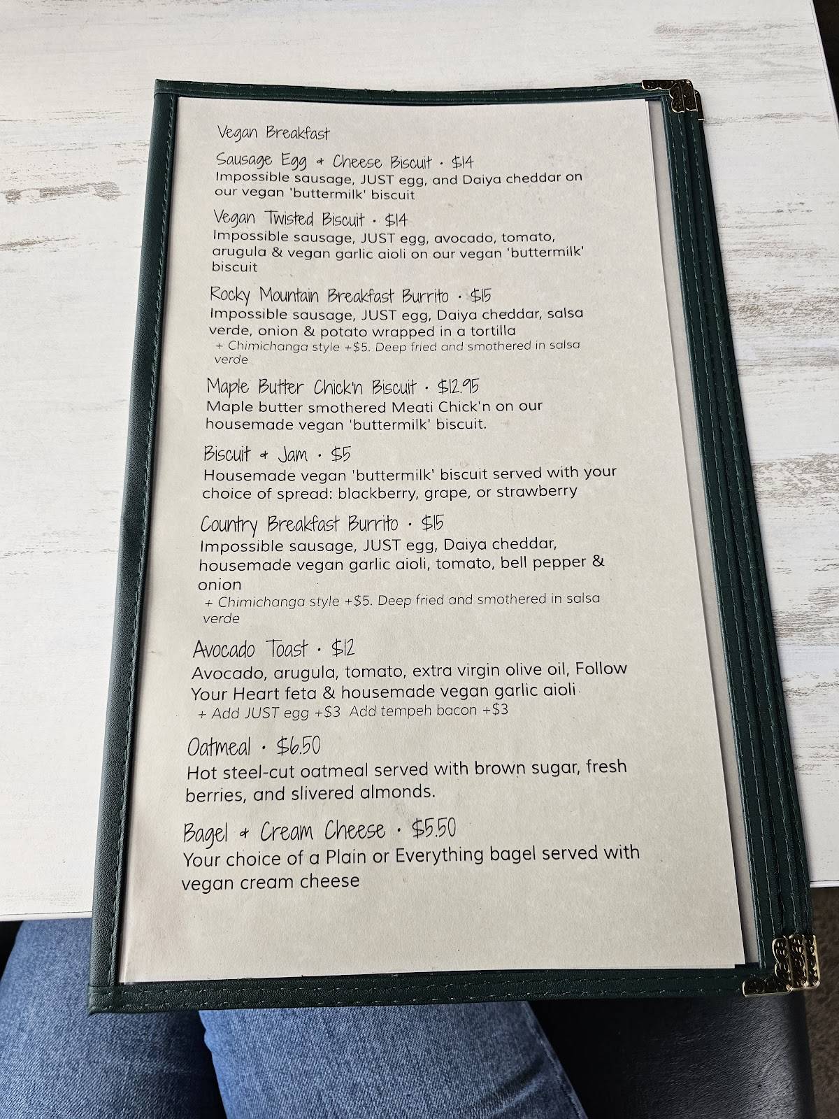 Menu at Twisted Root Eagle restaurant, Eagle