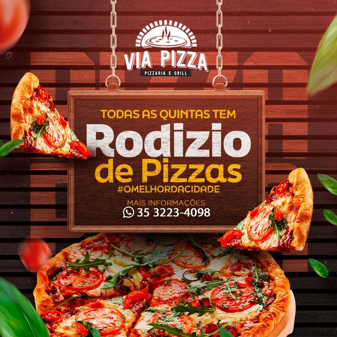 Carta del restaurante Via Pizza, Varginha, Av. Celina Ferreira Ottoni