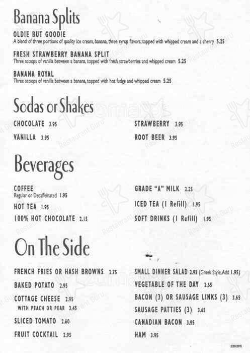 Menu at The View Restaurant, Bridgeview