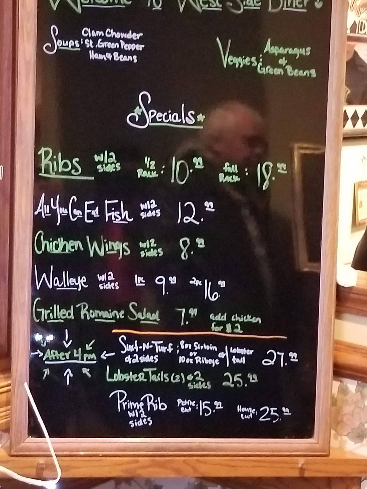 Menu at West Side Diner restaurant, Logansport, W Market St