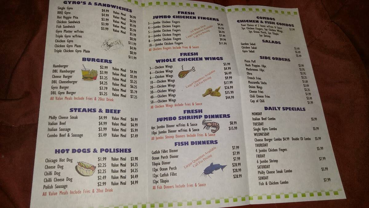Menu at Windy City Express restaurant, Urbana, 410 N Race St