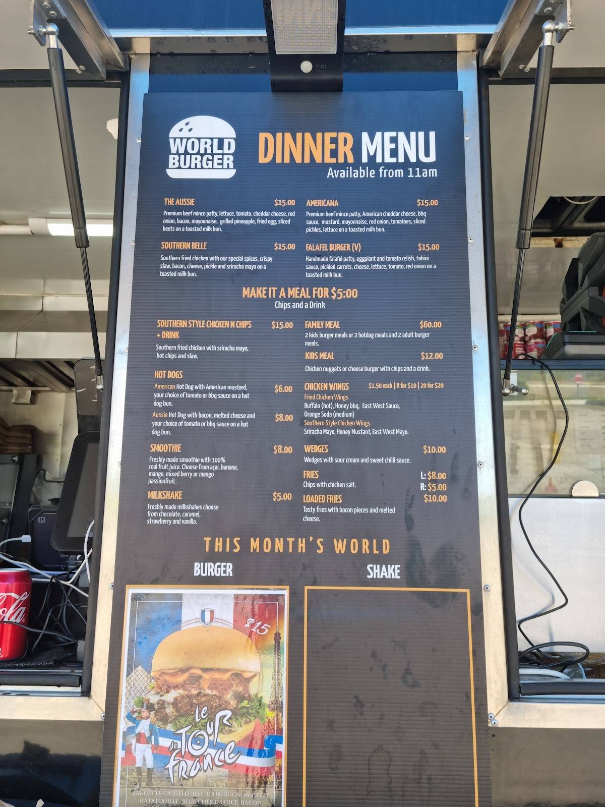 Menu at World Burger - St Marys fast food, North Saint Marys