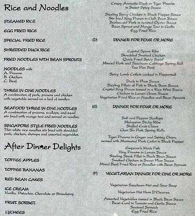 Menu at Xian restaurant, Orpington, 324 High St.