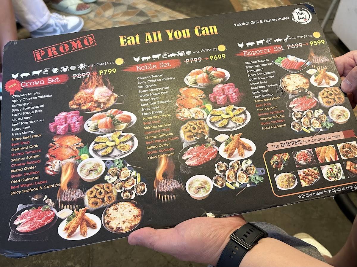 Menu at Yakikai Unli Grill restaurant, Quezon City