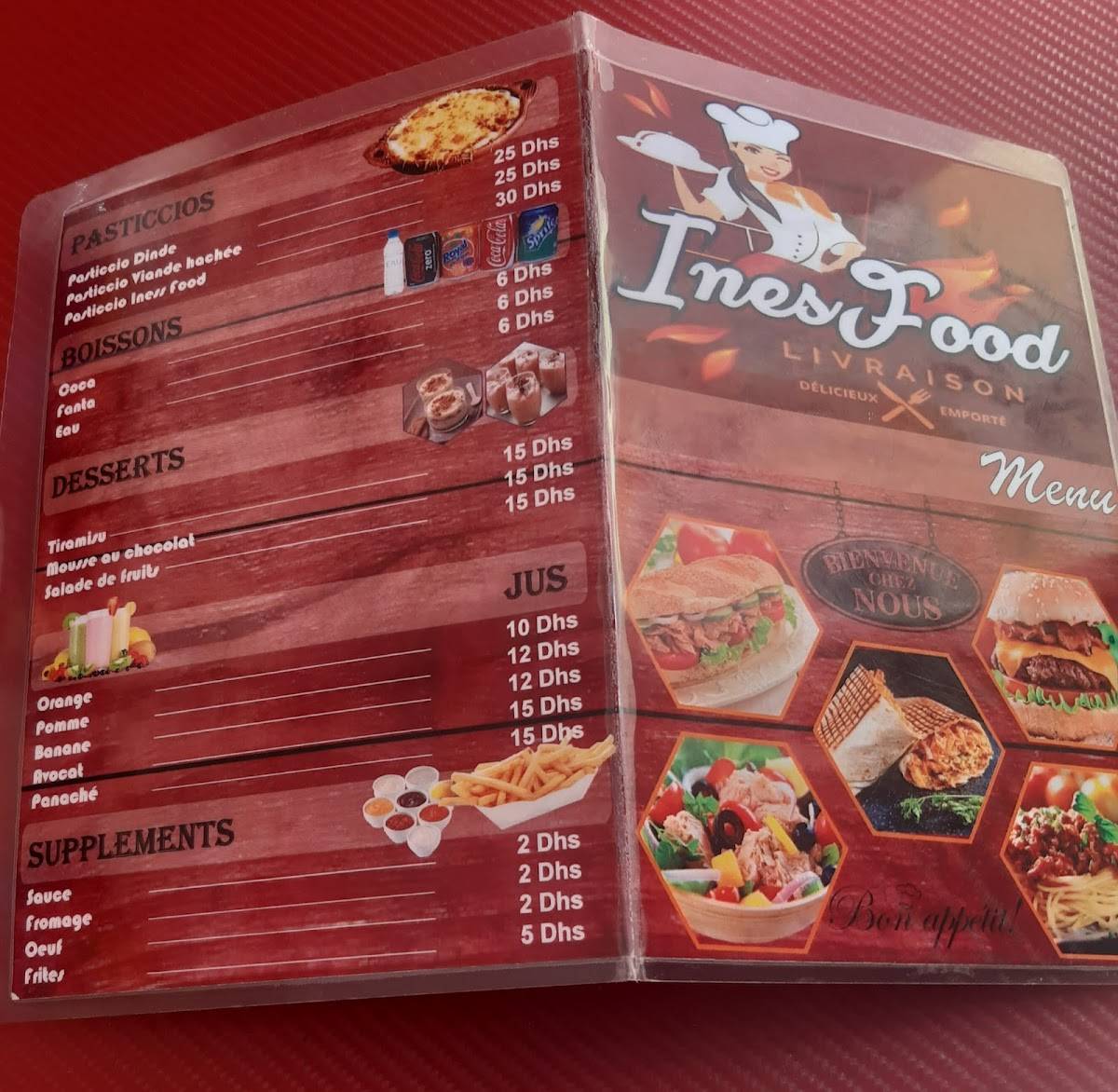 Speisekarte von ines food restaurant, Agadir