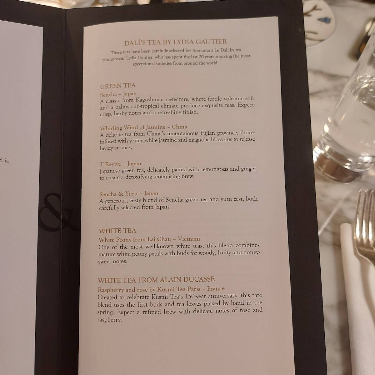 Menu at Restaurant le Meurice Alain Ducasse, Paris, 228 Rue de Rivoli