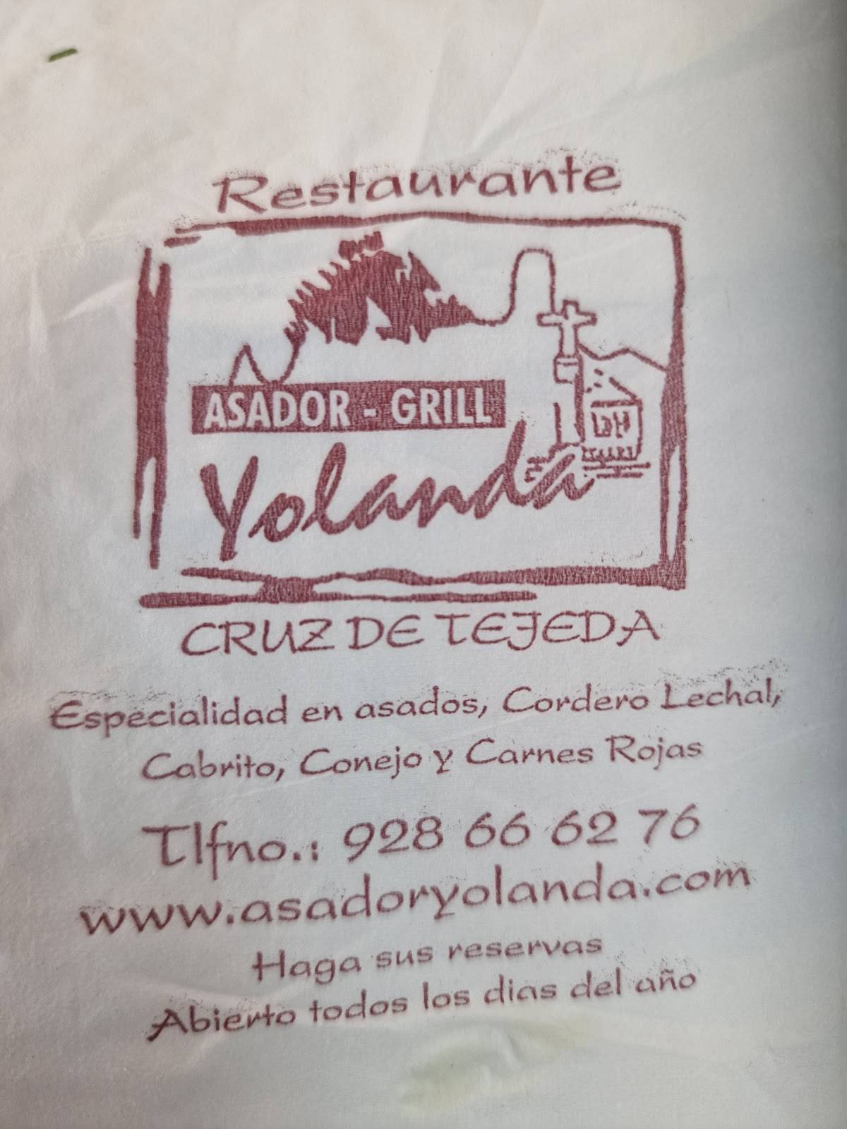 Menu at Restaurante Asador Grill de Yolanda, Cruz de Tejeda