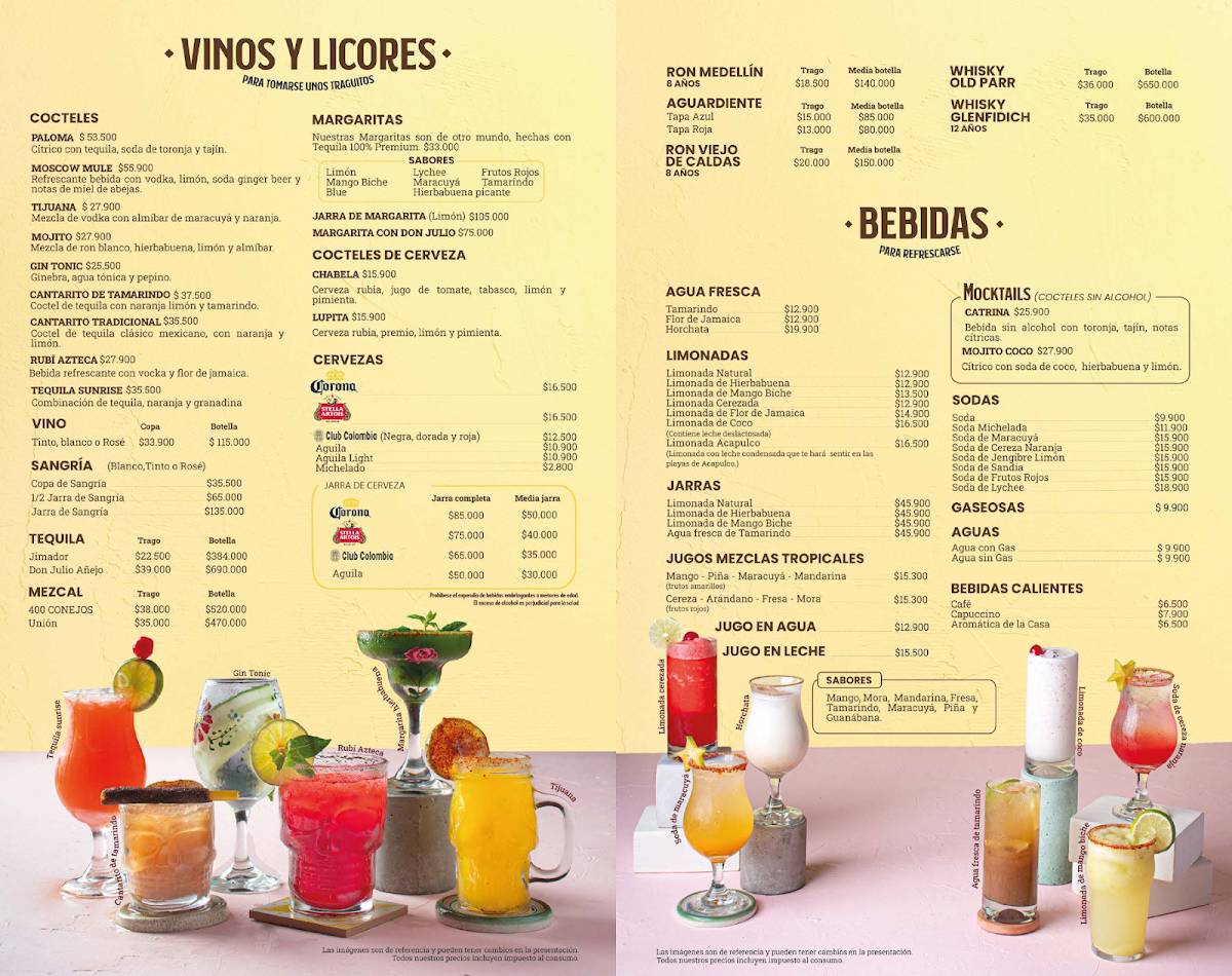 Carta de Restaurante Milagros CC. El Tesoro, Medellín, El Tesoro Parque ...