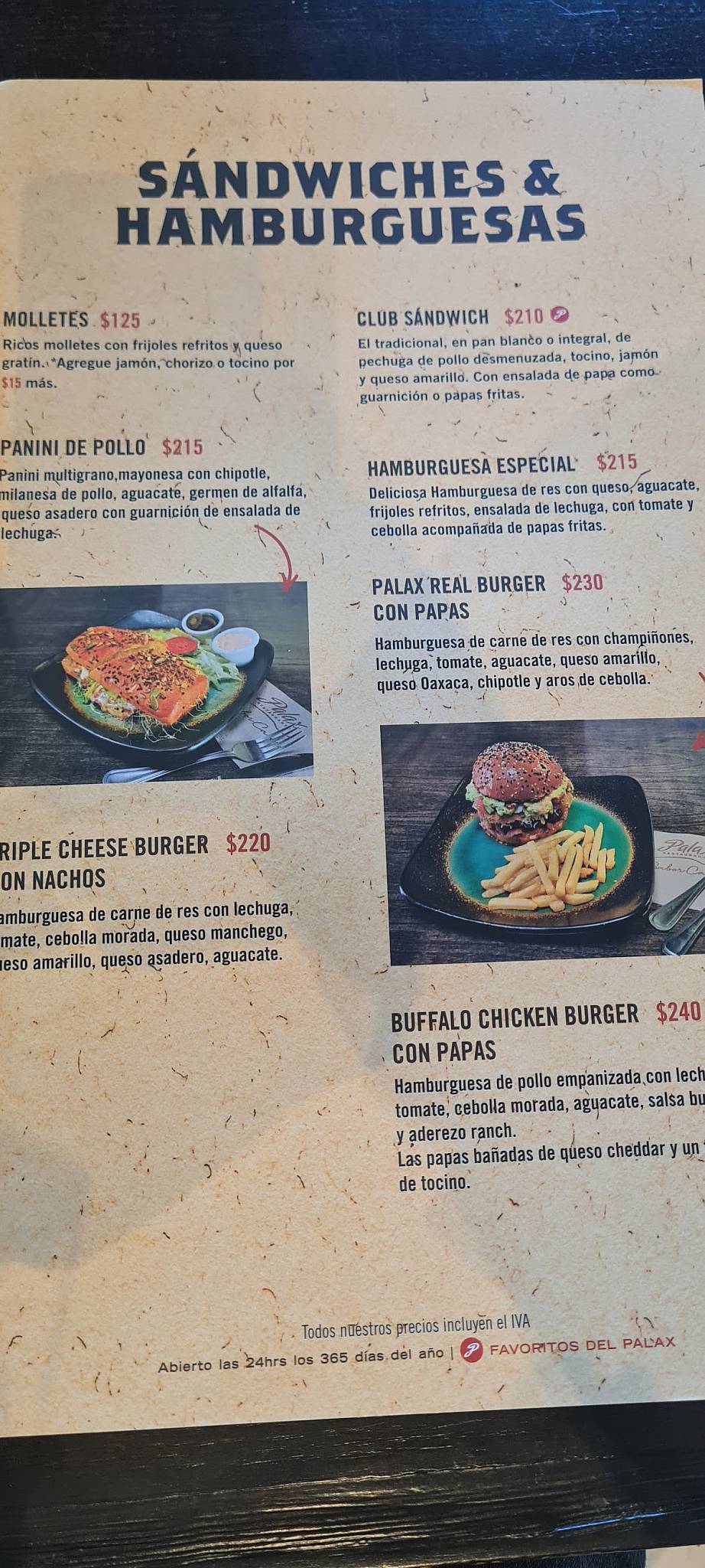 Carta del restaurante Palax Carretera Nacional, Monterrey, Carr Nacional