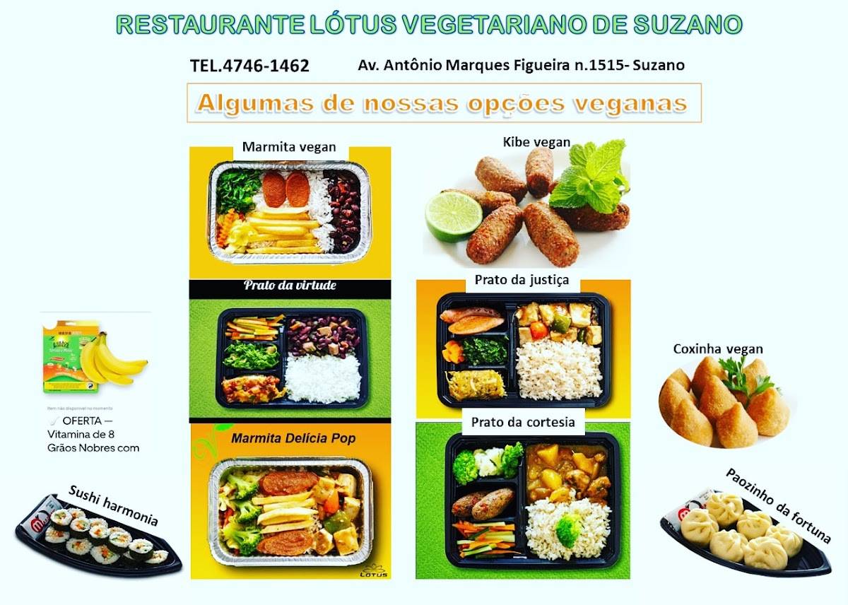 Menu em Restaurante Vegetariano Lótus, Suzano