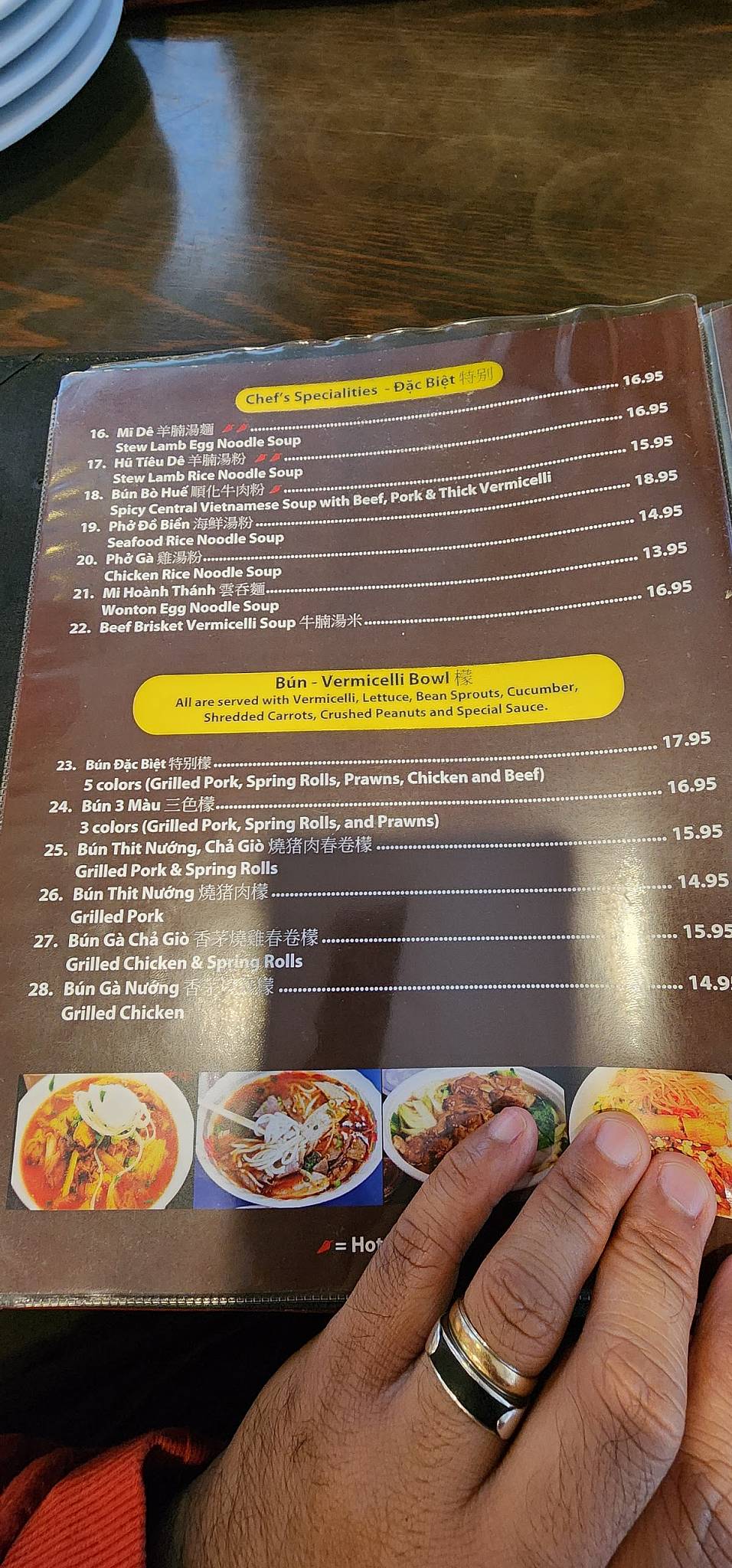 Menu at Rice King Vietnamese Noodle House restaurant, Edmonton