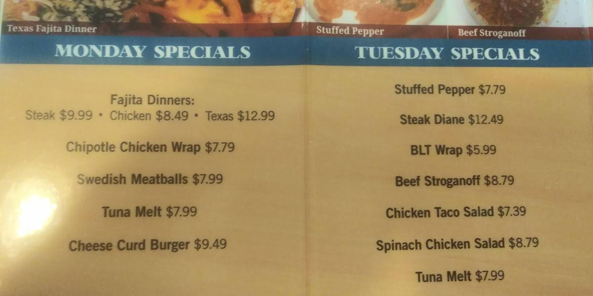 Menu at Rice Lake Family Restaurant, Rice Lake