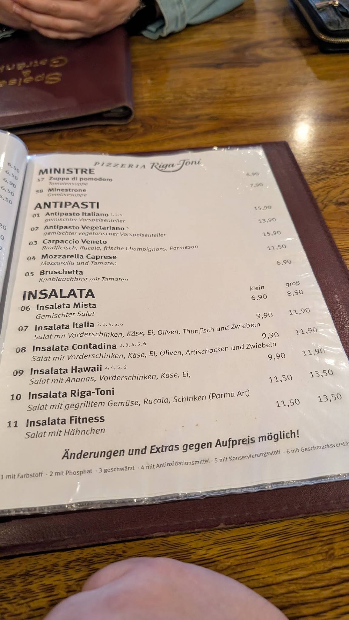Speisekarte von RigaToni restaurant, Bamberg