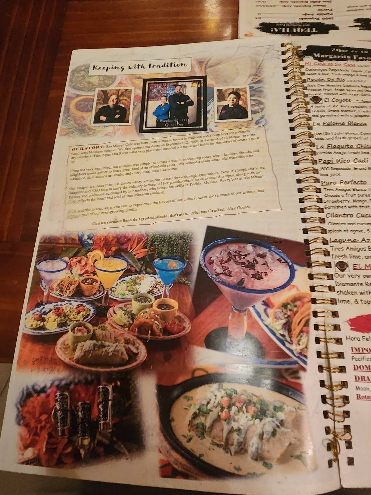 Menu at Rio Mirage Café- Surprise Location restaurant, Surprise, W Bell Rd