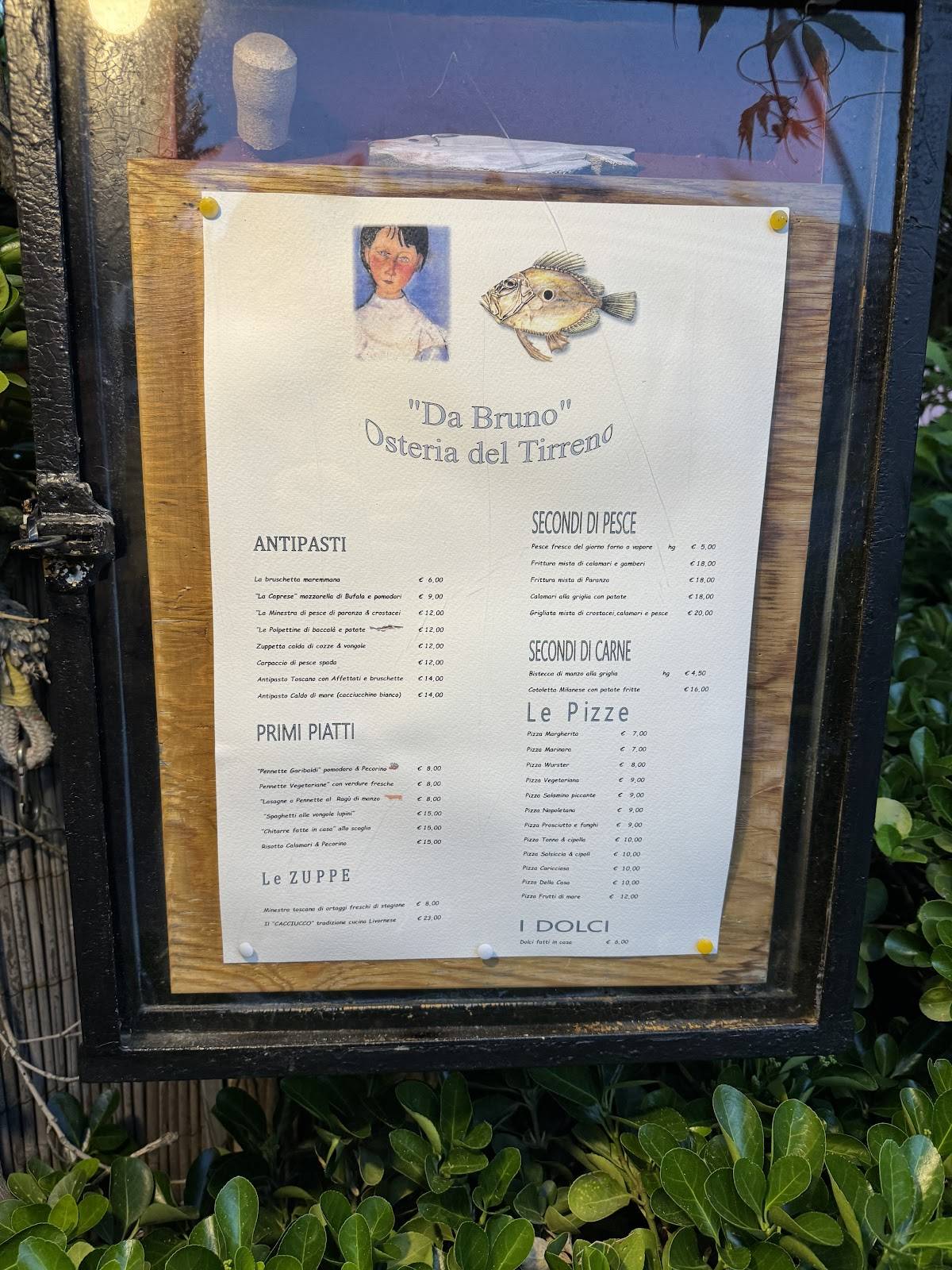 Speisekarte von Ristorante Da Bruno, Cecina