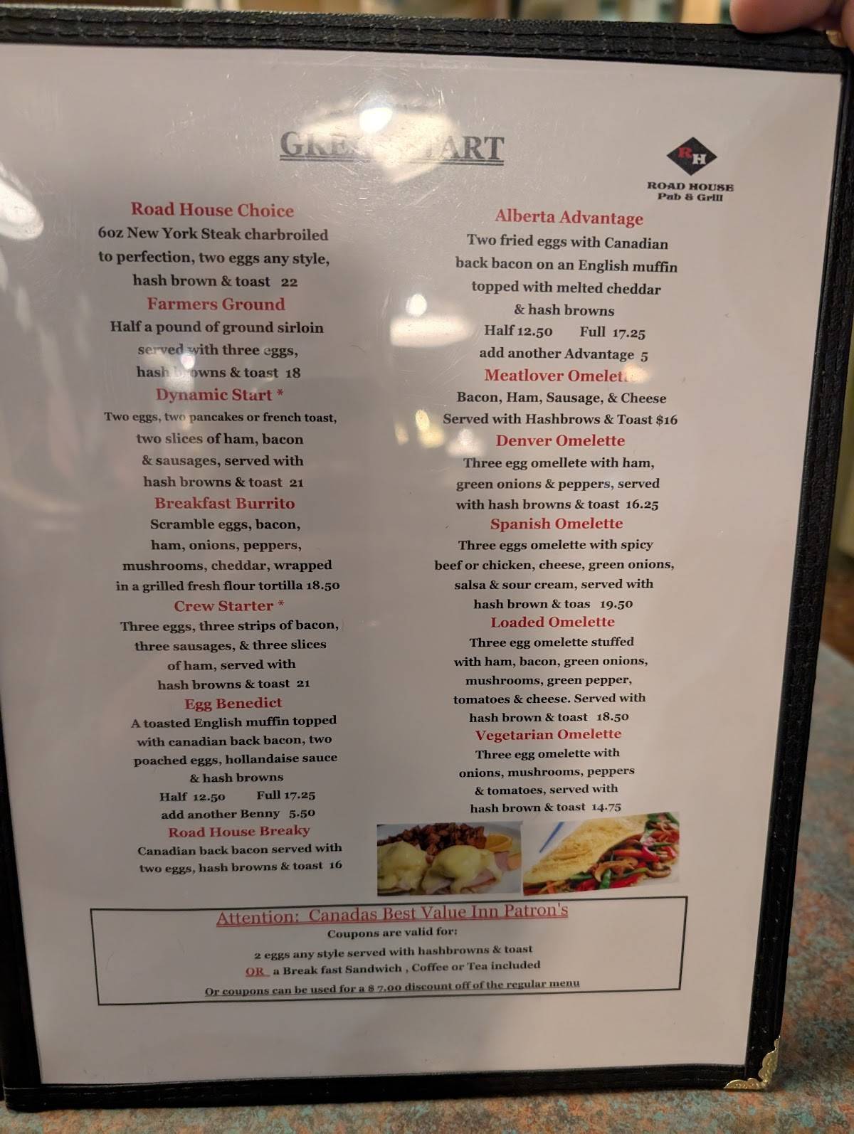 Menu at Road House Pub and Grill, Whitecourt
