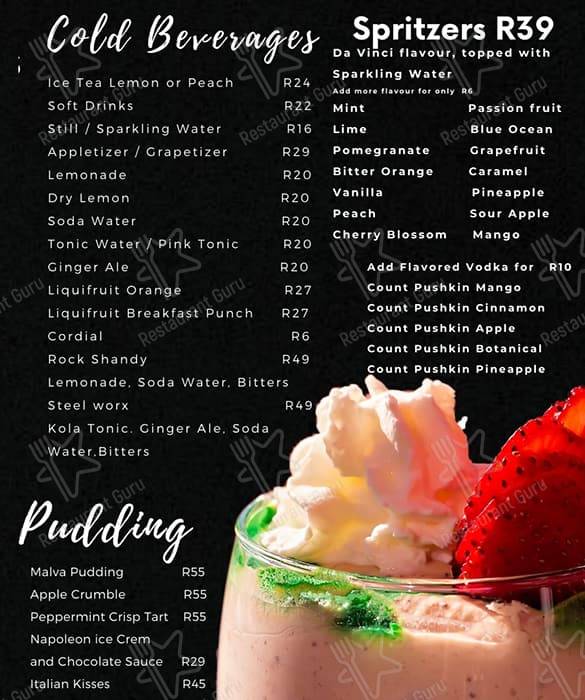 Menu at Rocket 88 pub & bar, Pretoria, Lynnwood Road