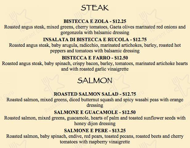 Menu at La Bottega restaurant, Rockville Centre, 234c Merrick Rd