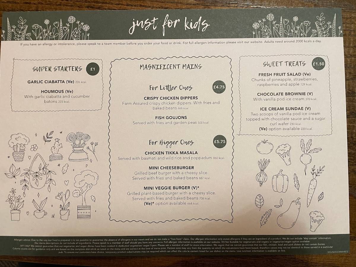 Menu at Roebuck pub & bar, Market Harborough