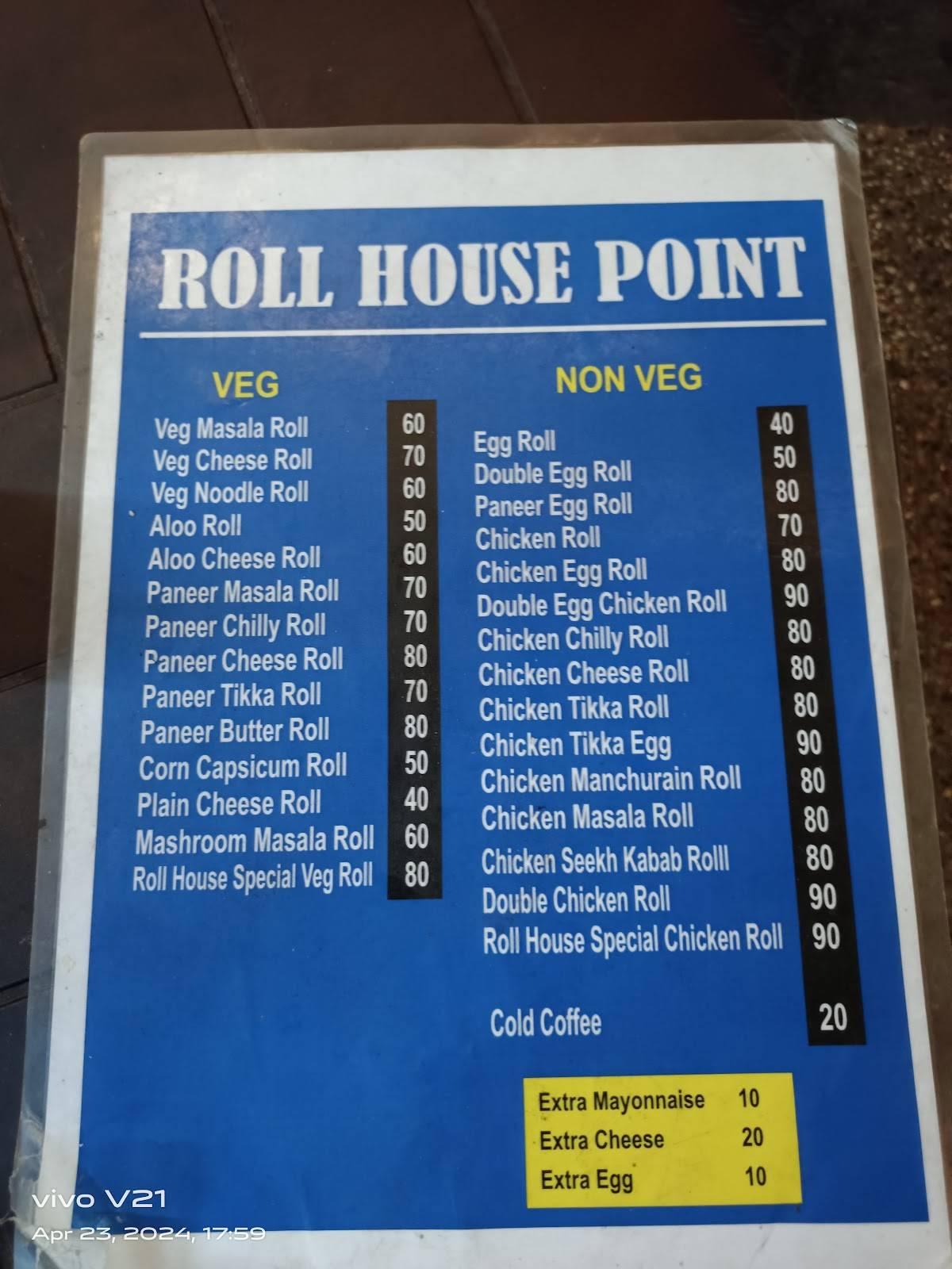 Menu at Roll House Point, Pune, Shop no 7