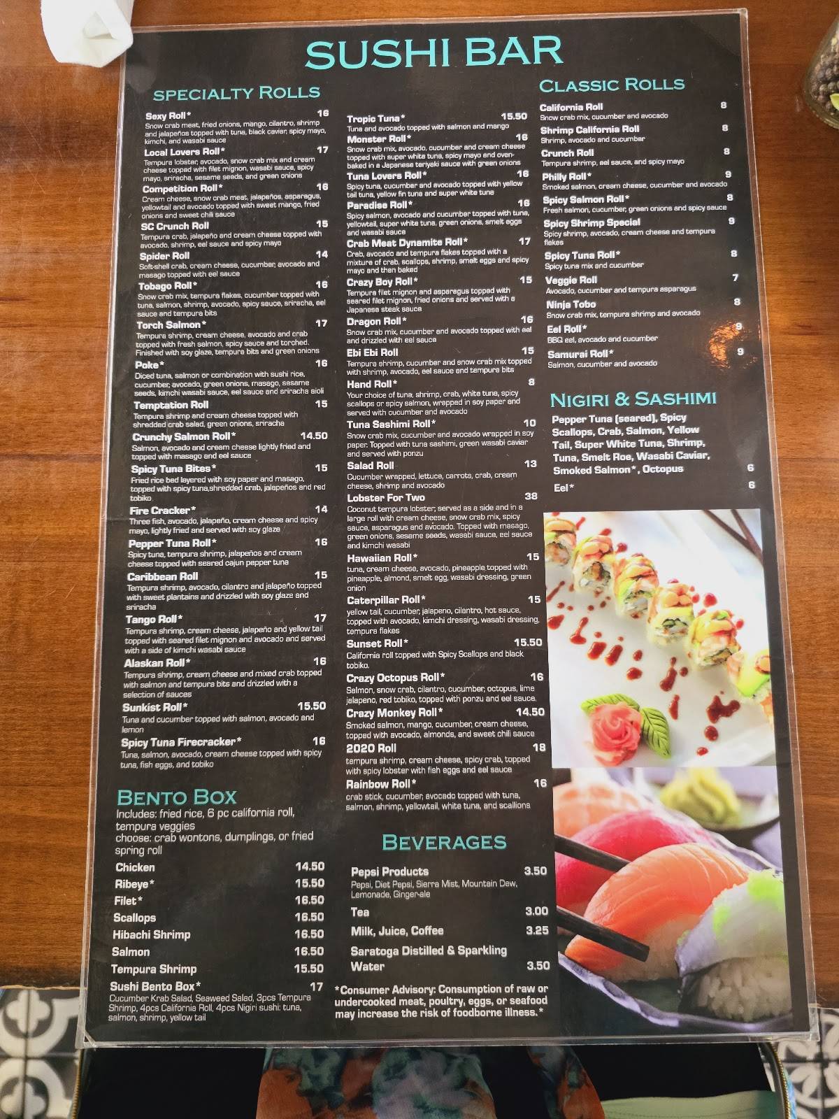 Menu at Rollin Local restaurant, Georgetown