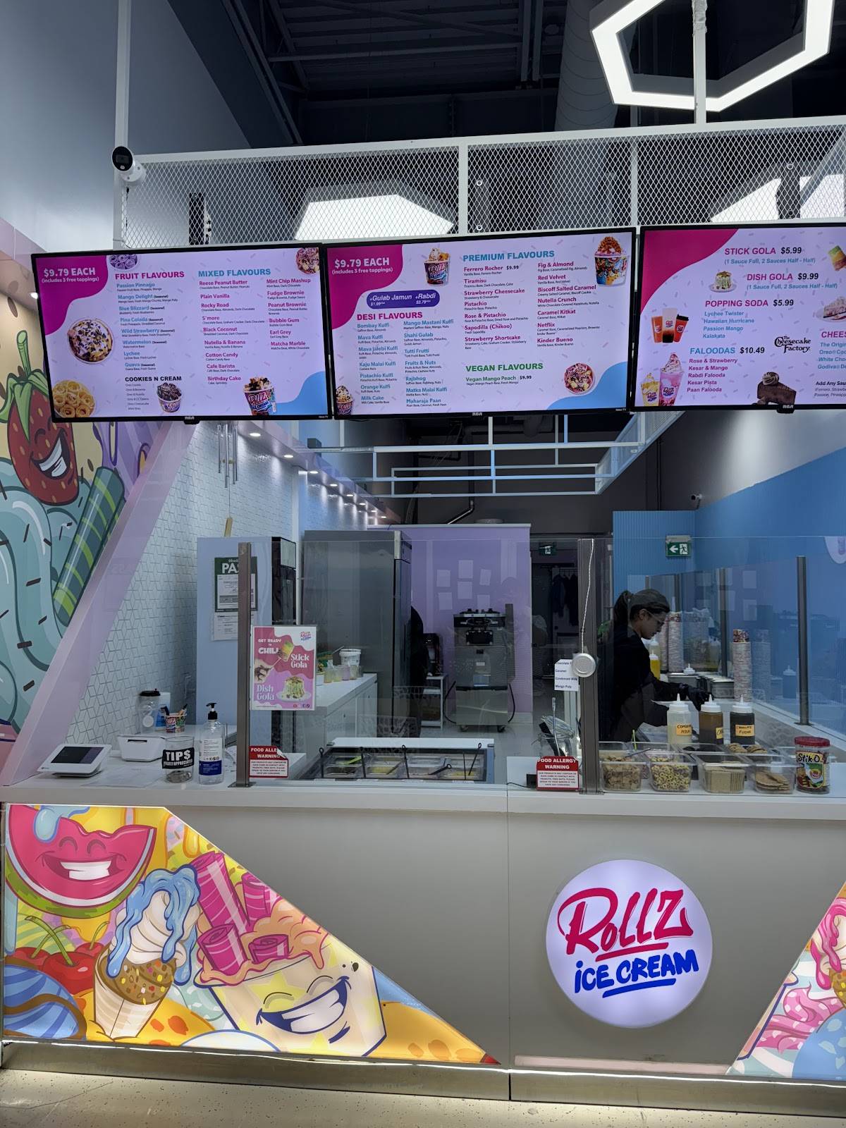 Menu at Rollz Icecream & Desserts Lebovic, Toronto, 41 Lebovic Ave