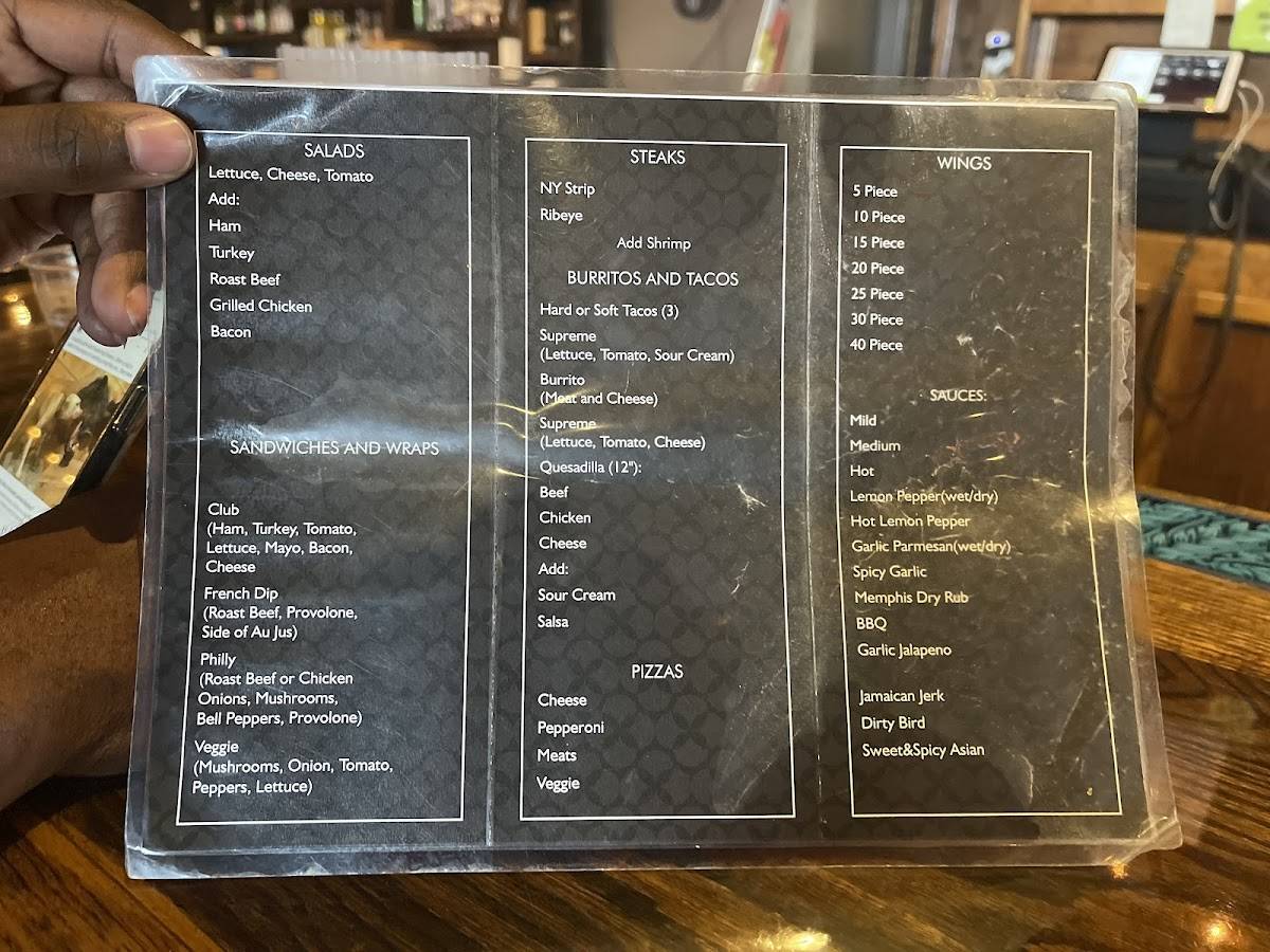 Menu at Ronde-Vu Bar and Grill, Warner Robins