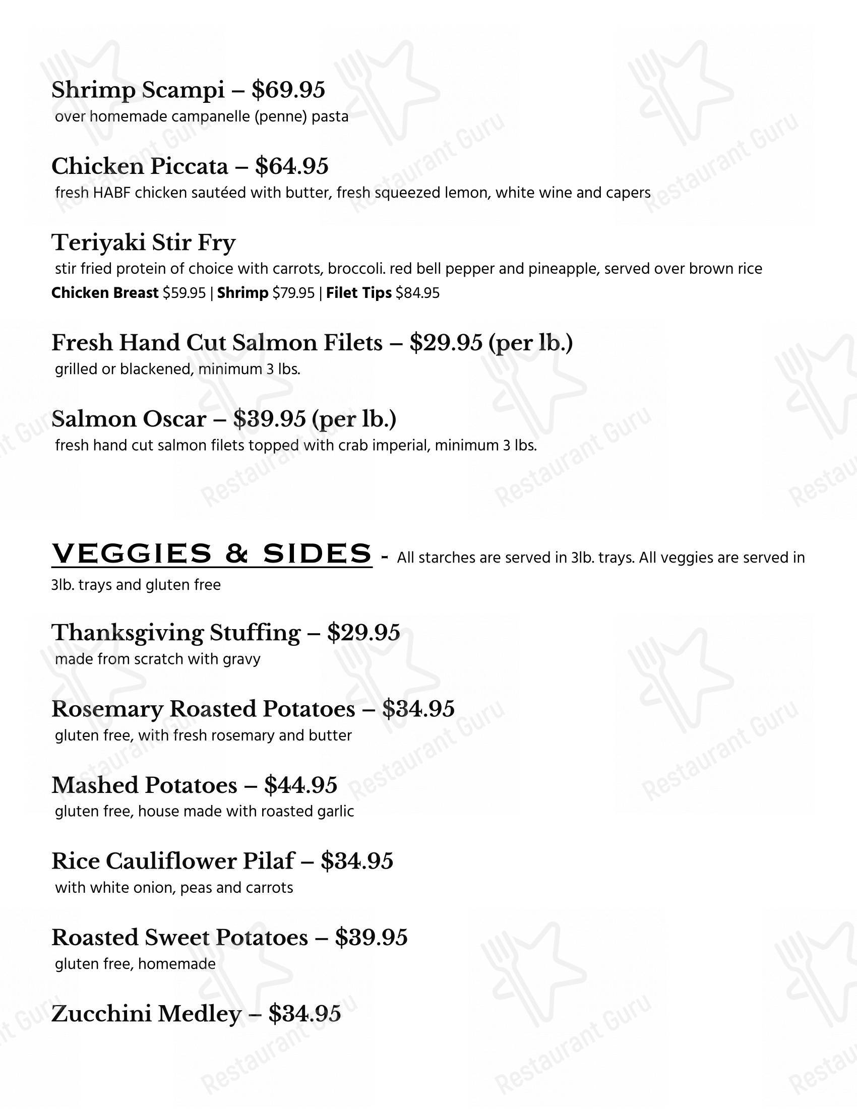 Menu at Ron's Original Bar & Grille, Exton