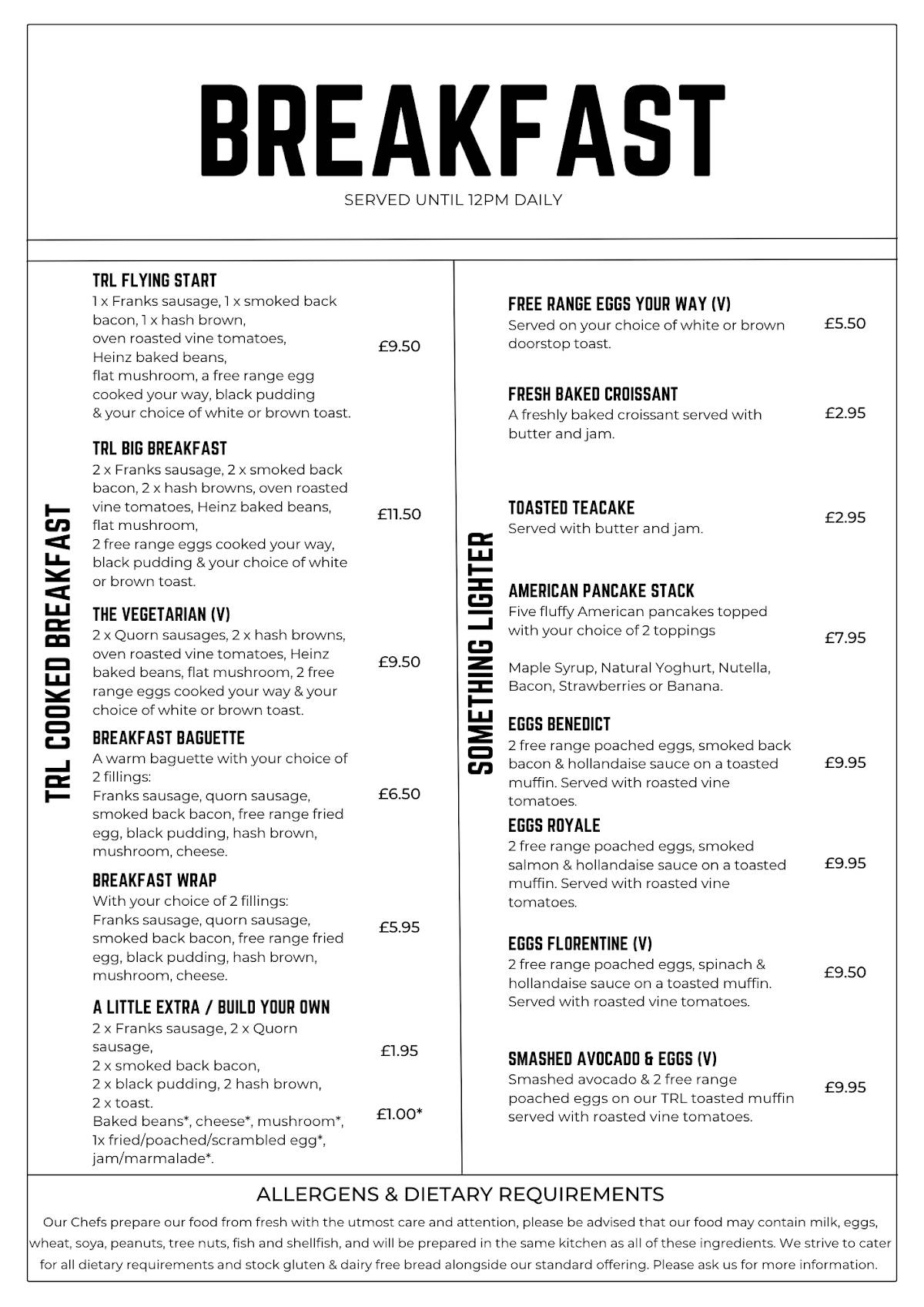 Menu at The Red Lion pub & bar, Rothwell, 23 Market Hill