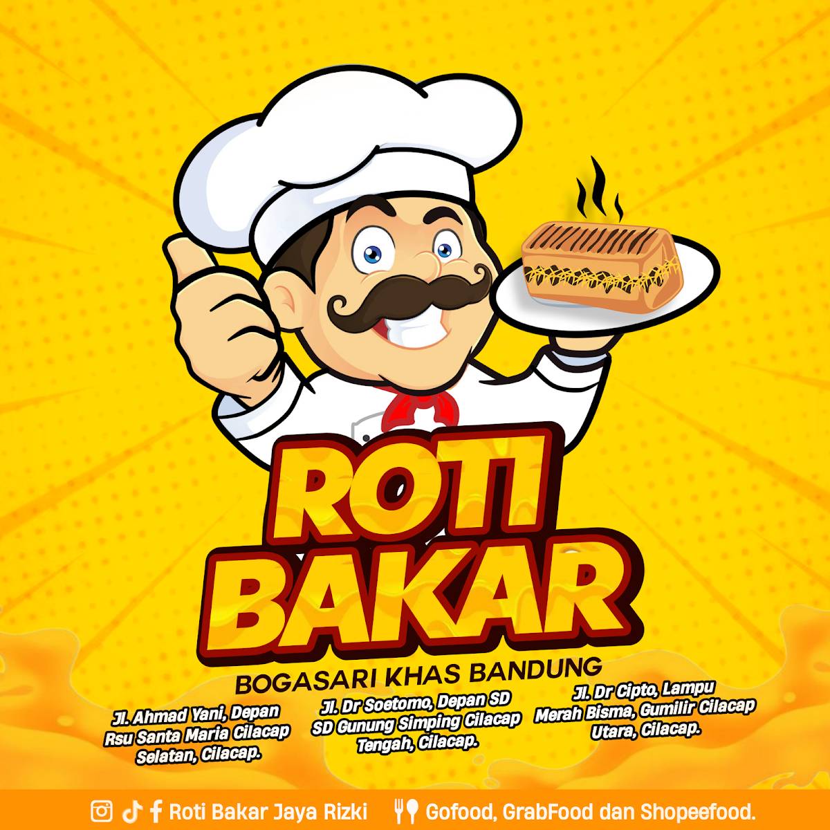 Carta del restaurante Roti Bakar Bogasari Khas Bandung 1 - Ahmad Yani ...