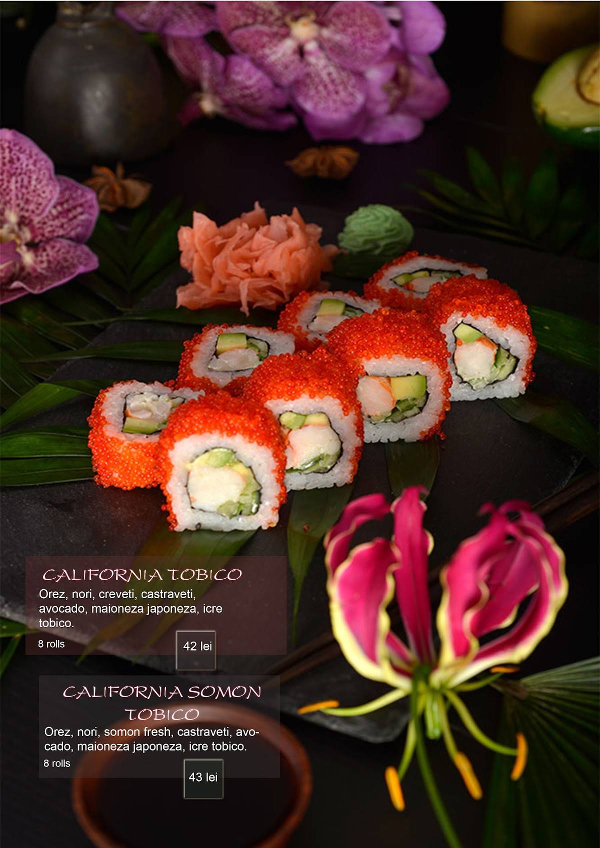 Menu au Royal Sushi RestoBar, Tunari