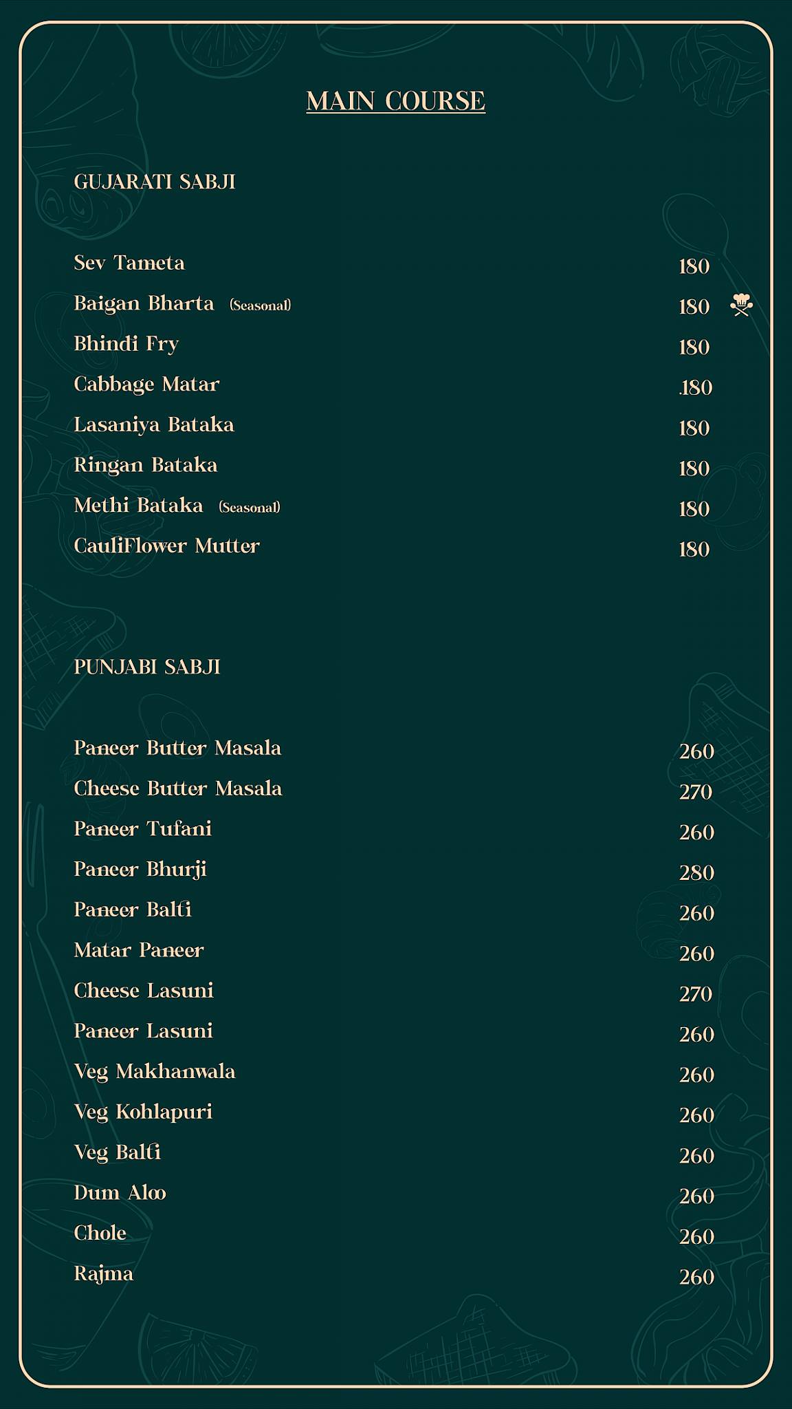 Menu at R's Kitchen Baroda, Vadodara