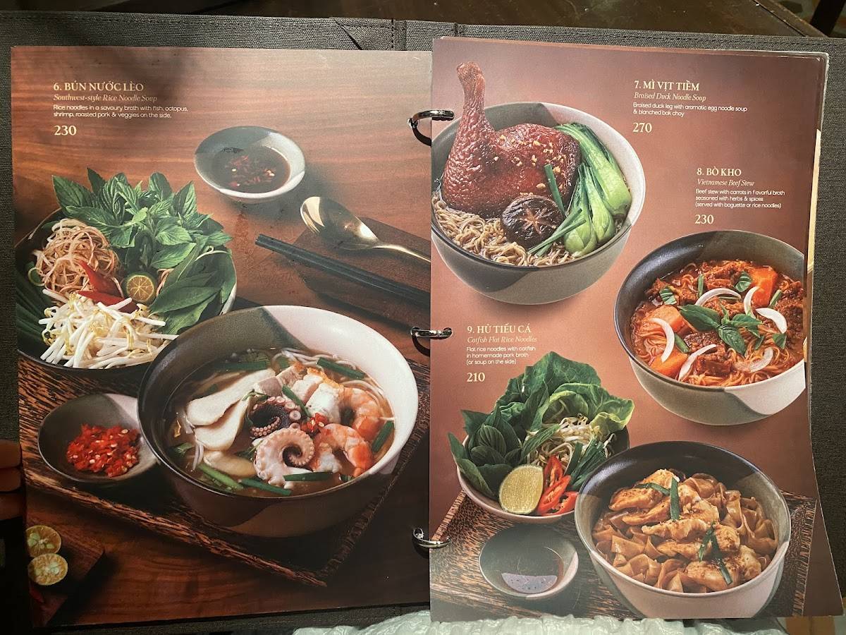 Menu at RuNam Phu Quoc restaurant, Phu Quoc
