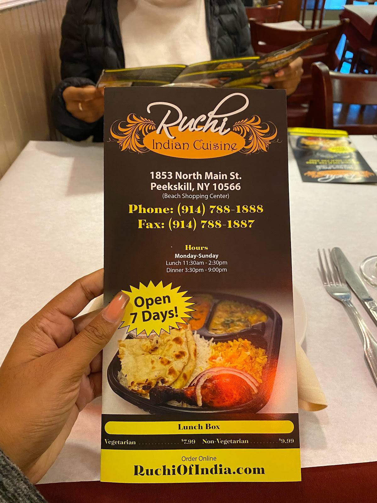 Menu at Ruchi of India / Nila Of India restaurant, Peekskill