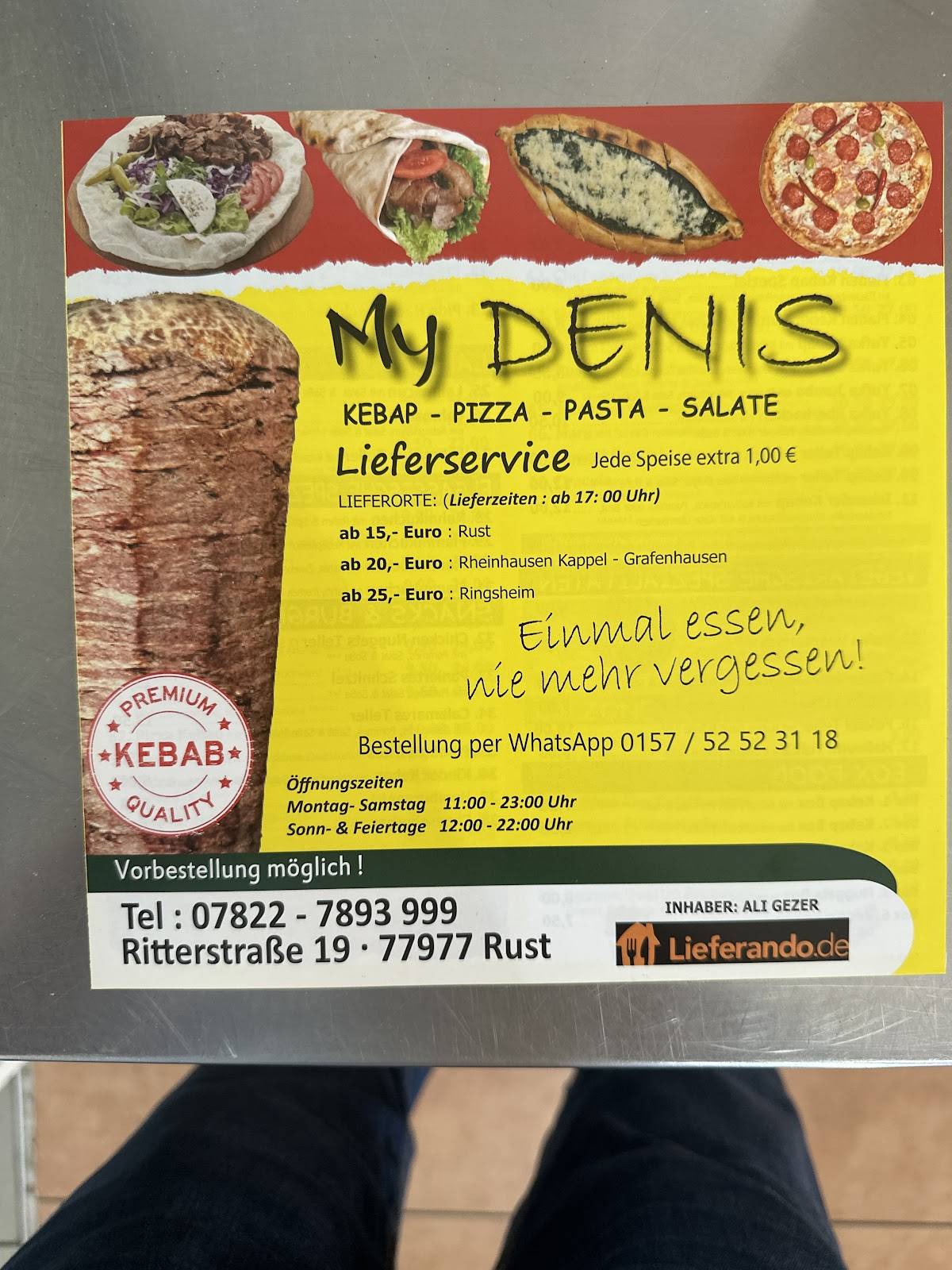 Speisekarte von My Denis Rust restaurant, Rust