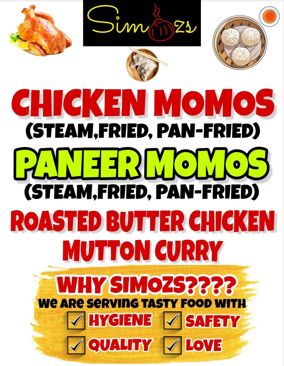Menu at SIMOZS (BEST MOMOS IN LUCKNOW) VEG MOMOS & NON-VEG MOMOS ...