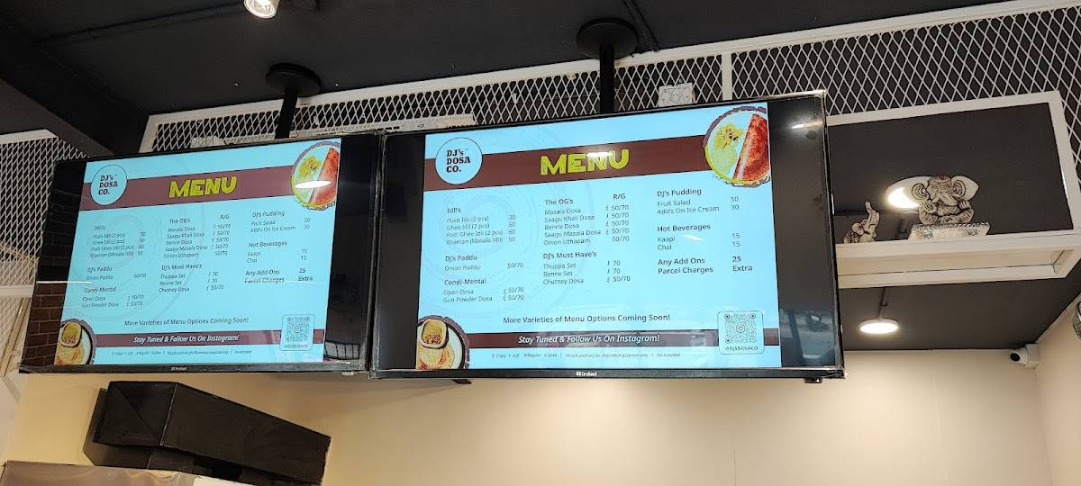 Menu at SSD Shashi Thatte Idli DJ’s Dosa Co., Bengaluru