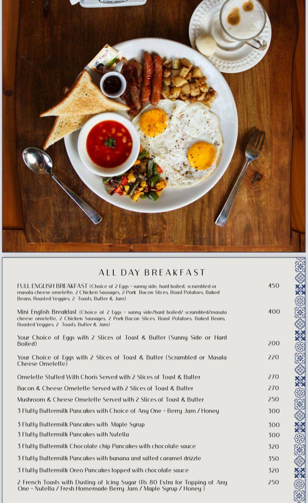Menu at Sabor Cafe, Assagao