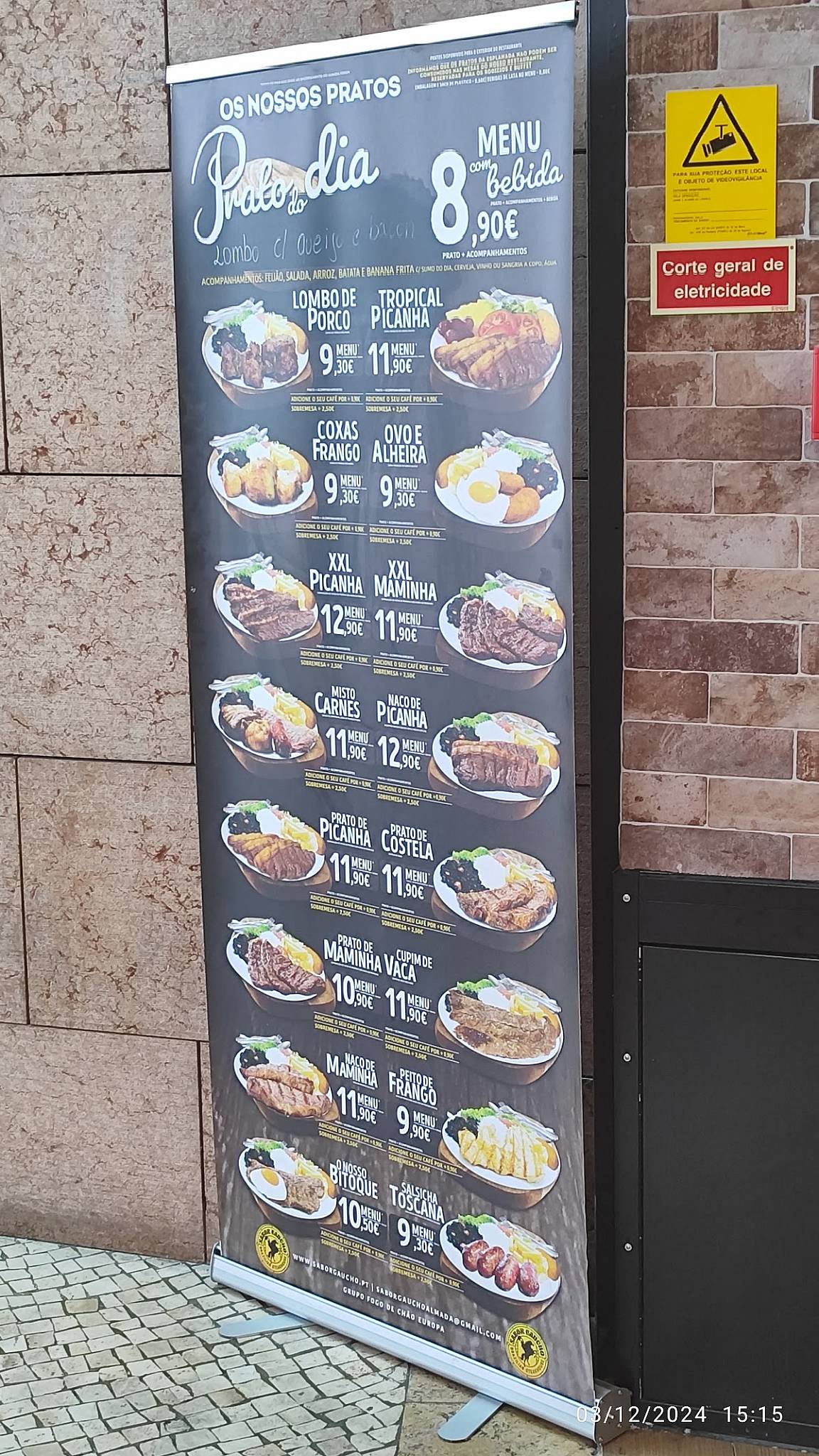 Menu em Sabor Gaucho - Almada Forum restaurante, Almada
